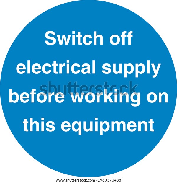 Blue Sign Board Switch Off Electrical Stock Vector (Royalty Free ...