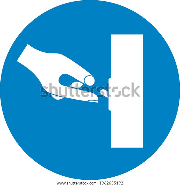 Blue Sign Board Switch Off Symbol Stock Vector (Royalty Free ...