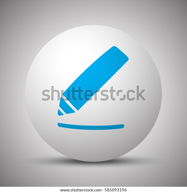 Blue Sign Here Icon On White Stock Vector (Royalty Free) 585093196 ...
