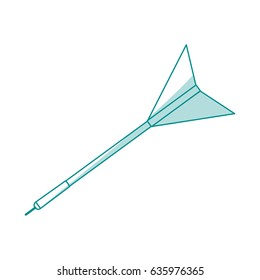 Blue Silhouette Image Side View Dart Stock Vector (Royalty Free ...