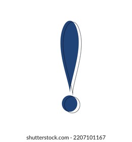 Blue Simple Exclamation Mark Vector Icon Stock Vector (Royalty Free ...