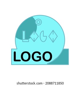 Blue Simple Logo Design Stock Vector (Royalty Free) 2088711850 ...