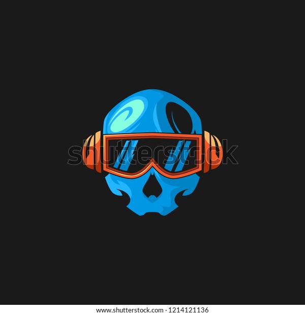 Blue Skull Head Gaming Logo Mascot Stock Vector (Royalty Free ...