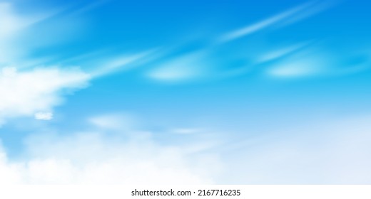 Blue Sky Altostratus Clouds Backgroundvector Cartoon Stock Vector Royalty Free 2167716235