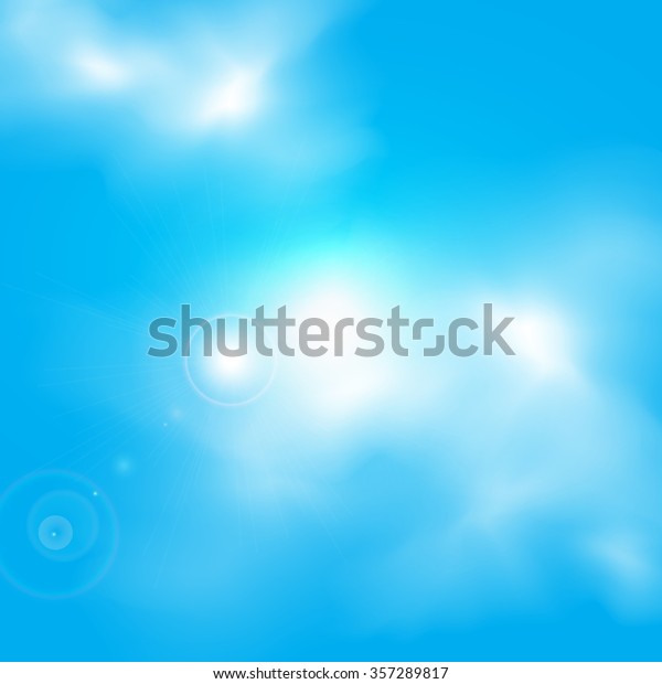 Blue Sky Clouds Illustrator Background Stock Vector (Royalty Free ...