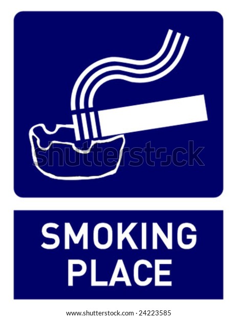 Blue Smoking Sign Stock Vector (Royalty Free) 24223585 | Shutterstock
