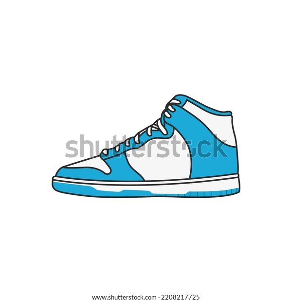 Blue Sneaker Shoe Vector Illustration Isolated Stock Vector (Royalty ...