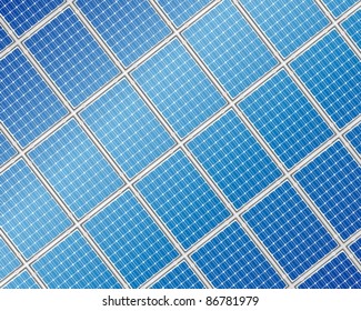 Blue Solar Panel Detailed Background Vector Stock Vector (Royalty Free ...