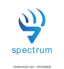 Blue Spectrum Logo Science Design Optic Stock Vector (Royalty Free ...