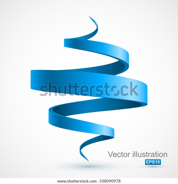 Blue Spiral Arrow 3d Stock Vector (Royalty Free) 338090978 | Shutterstock
