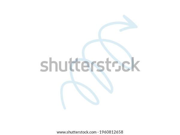 Blue Spiral Arrow Hand Drawing Cartoon Stock Vector (Royalty Free ...