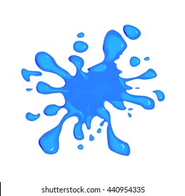 Blue Color Splash On White Illustration Stock Vector (Royalty Free ...
