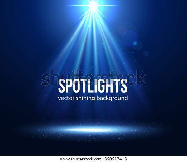 Blue Spotlight Vector Illustration Stock Vector (Royalty Free ...