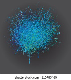 Blue Spray Splatter Stock Vector (Royalty Free) 110983460 | Shutterstock