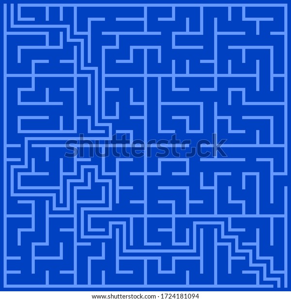 Blue Square Maze 20x20 Help On Stock Vector (Royalty Free) 1724181094 ...