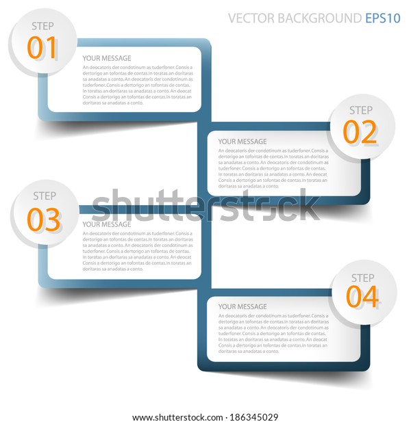 Blue Square Paper Background Infographic Chart Stock Vector (Royalty ...