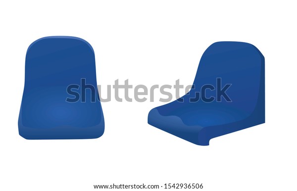 Blue Stadium Seat Vector Illustration Stock Vector (Royalty Free ...