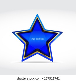 Blue Star Badge: vector de stock (libre de regalías) 157511741 ...
