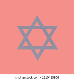Blue Star David On Red Background Stock Vector (Royalty Free ...