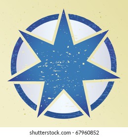 Blue Star Printed On Old Paper Stock Vector (Royalty Free) 67960852 ...
