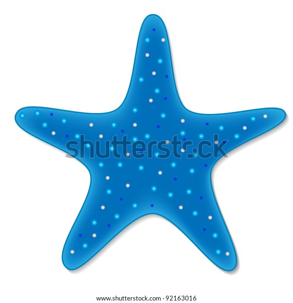 Blue Starfish Isolated On White Background Stock Vector (Royalty Free ...