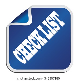 Blue Sticker Check List On White Stock Vector (Royalty Free) 346307180 ...