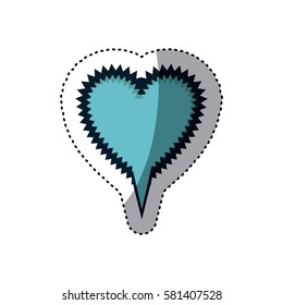 Blue Sticker Heart Shape Callout Scream Stock Vector (Royalty Free ...