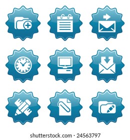 Blue Sticker Set 27 Stock Vector (Royalty Free) 24563797 | Shutterstock
