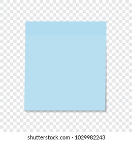 Blue Sticky Note Isolated On Transparent Stock Vector (Royalty Free ...