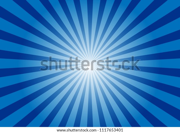 Blue Sunburst Background Vector Illustration Stock Vector (Royalty Free ...