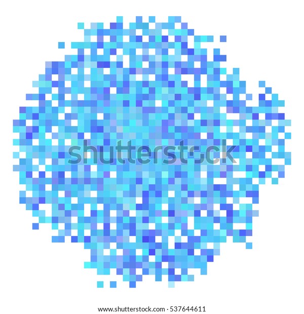 Blue Sunburst Pixel Background Abstract Vector Stock Vector (Royalty ...