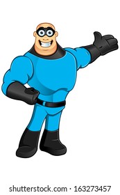Superhero Man Strong Human Mascot Logo Stock Vector (Royalty Free ...