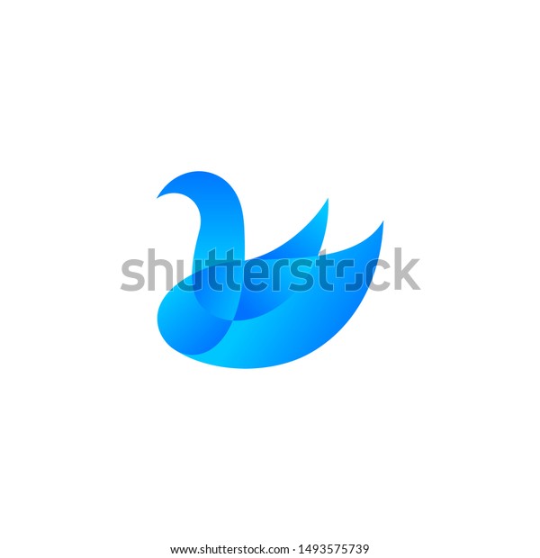 Blue Swan Logo Design Template Your Stock Vector (Royalty Free ...