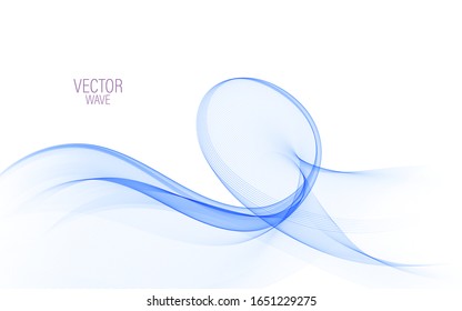Blue Swirl Wave Flow Abstract Background Stock Vector (Royalty Free ...