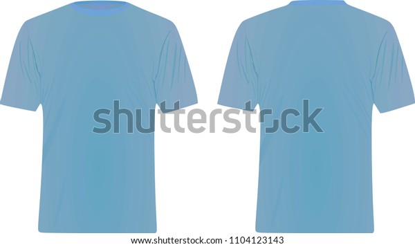 Blue T Shirt Vector Illustration Stock Vector (Royalty Free) 1104123143 ...