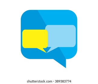 Blue Talk Conversation Chat Image Icon Stock Vector (Royalty Free ...
