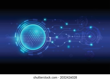 Blue Technology Abstract Background Digital Concept Stock Vector ...