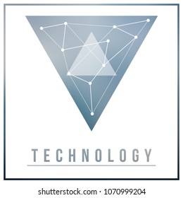 Blue Technology Abstract Logo Design Triangle Stock Vector (Royalty ...