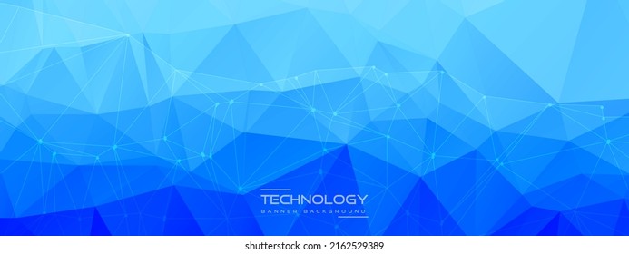 Blue Technology Banner Background Modern Template Stock Vector (Royalty ...