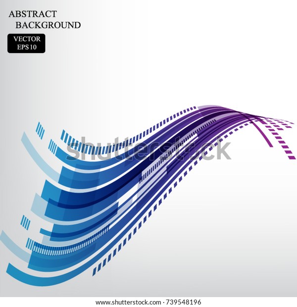 Blue Technology Curve Line Pattern Background Stock Vector (Royalty ...