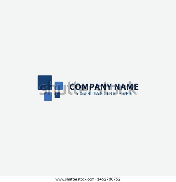 Blue Technology Logo Editable Business Service Stock Vector (Royalty ...