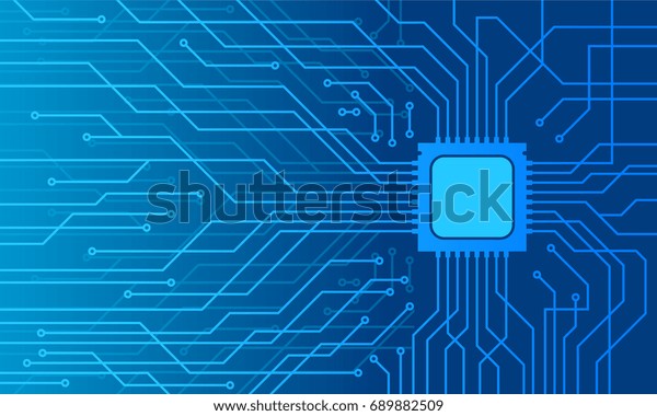 Blue Technology Motherboard Wallpaper Vector Illustration Stock Vector ...