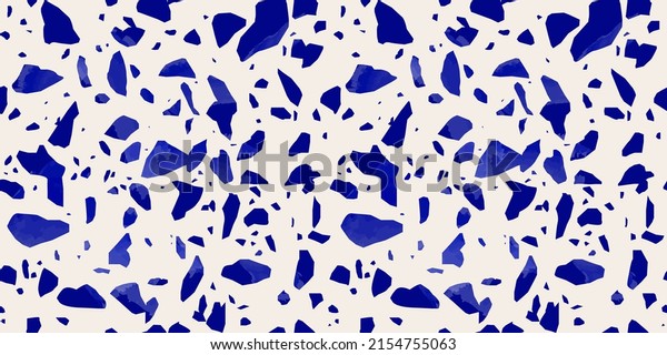 El suelo de terrazo azul es: vector de stock (libre de regalías ...