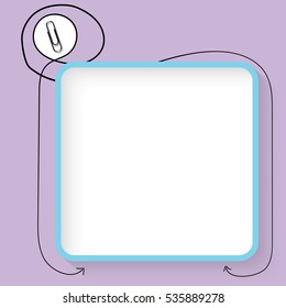 Blue Text Box Black Paper Clip Stock Vector (Royalty Free) 535889278 ...