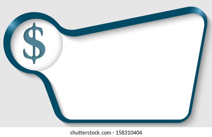 Blue Text Box Dollar Sign Stock Vector (Royalty Free) 158310404 ...