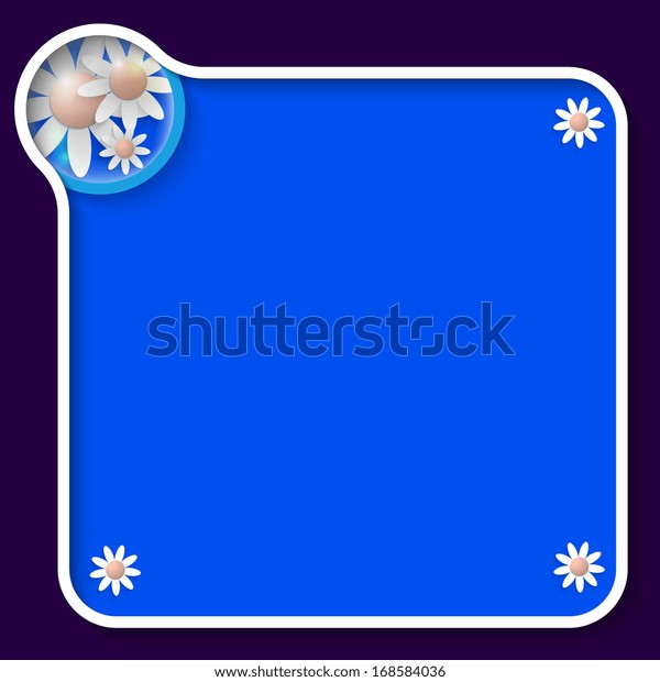 Blue Text Frame Any Text Flowers Stock Vector (Royalty Free) 168584036 ...