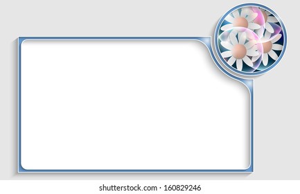 Blue Text Frame Flowers Stock Vector (Royalty Free) 160829246 ...