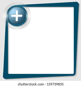 Blue Text Box Plus Sign Stock Vector (Royalty Free) 157684340