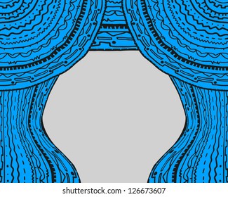 Blue Theater Background Stock Vector (Royalty Free) 126673607 ...