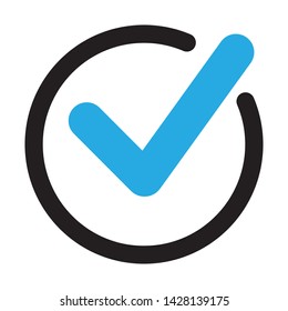 Blue Tick Icon Vector Symbol Checkmark Stock Vector (Royalty Free ...